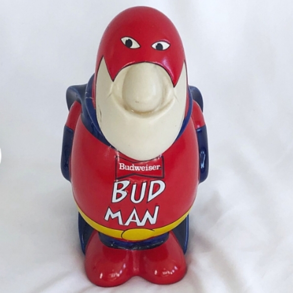 Budweiser | Dining | Vintage 98s Budweiser Bud Man Ceramic 20oz Beer ...